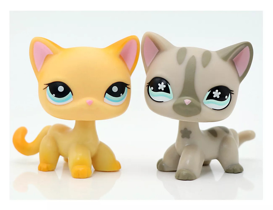 Pet Shop lps Toy Shorthair Cat 2pcs 339 468 Cute for Girl Gift Animal ...