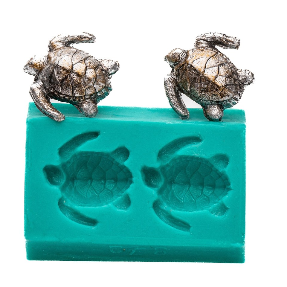 Sea Turtle Silicone Mold - Jewelry Resin Clay Mold - Food Safe Mint ...
