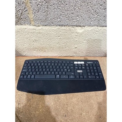 Logitech K850 Keyboard Grey & Black Wireless Bluetooth Ergonomic Curved ...