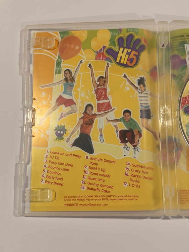 Hi-5 - Come On And Party DVD Original Cast Kids Music Region 4 PAL ...
