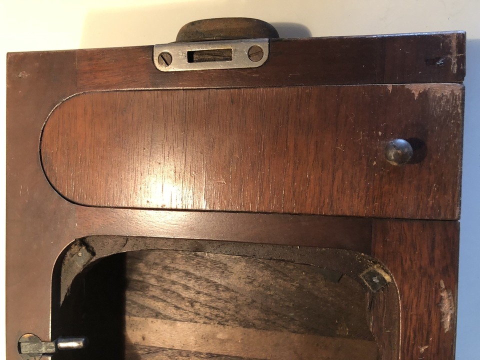 ANTIQUE MINNESOTA MODEL A SEWING MACHINE WOOD BASE & COFFIN COVER ONLY ...