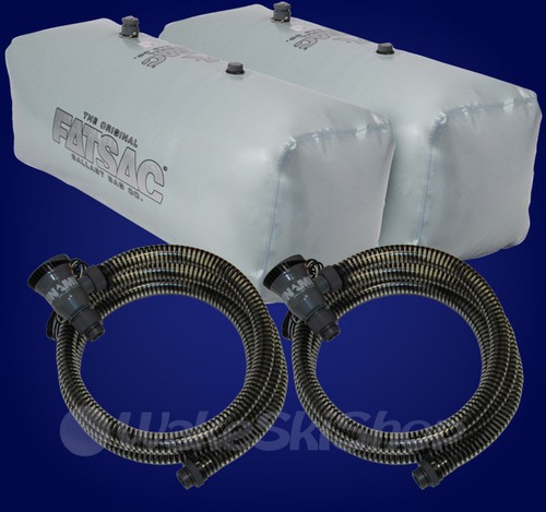 FAT SAC V-DRIVE WAKEBOARD BOAT BALLAST BAGS AND 2 PUMPS 800LBS W701 ...