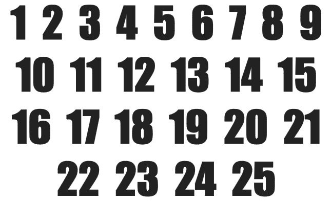 DIY Numbers 1-25 Advent Calendar Wedding Table | eBay UK