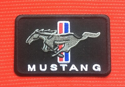 Ford V8 Mustang muscle car motor sports racing BADGE IRON SEW ON PATCH ...