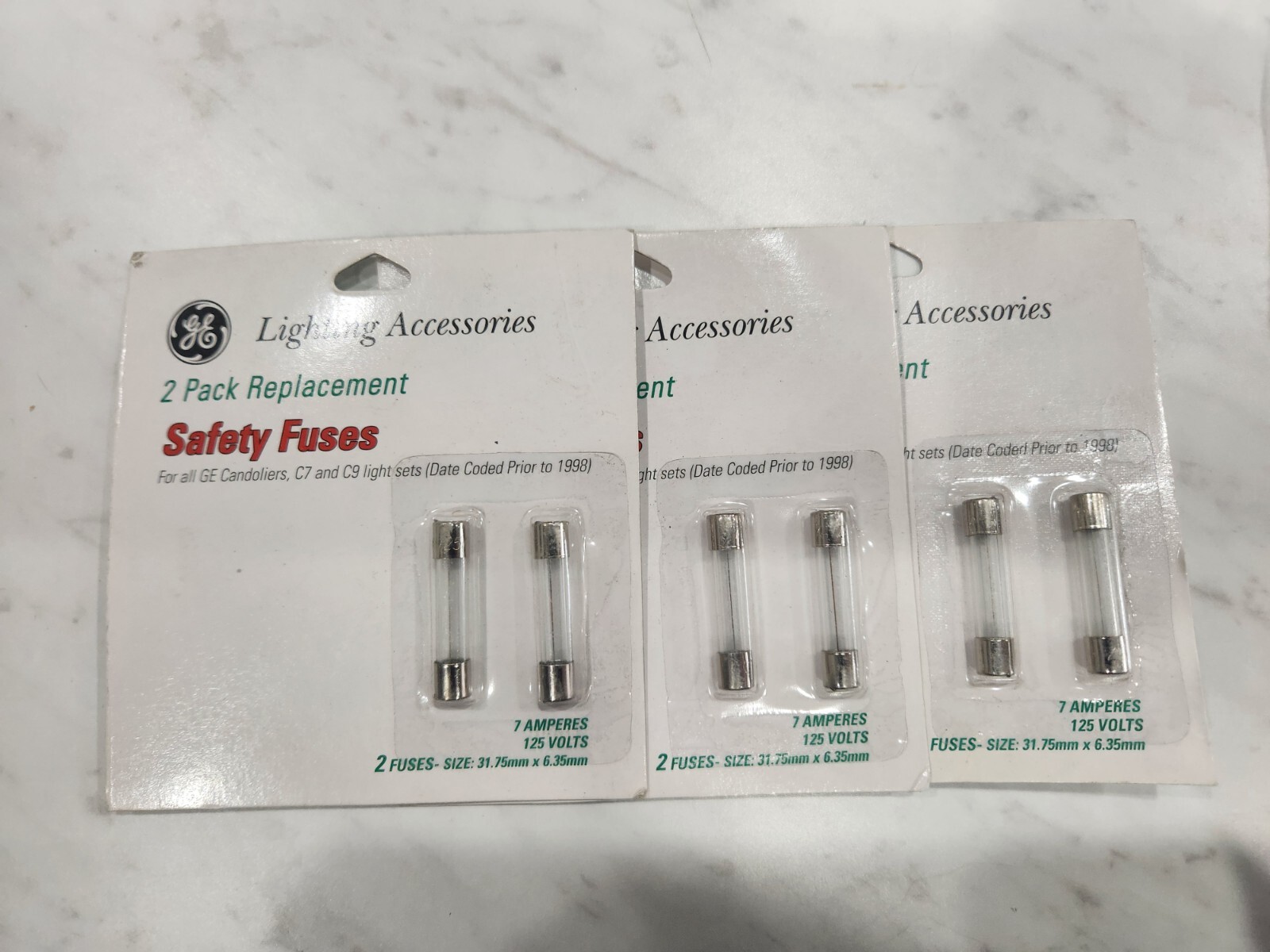 [Set of 3] 2-pack GE54700 2PK 7A Replacement 120V Fuse | eBay