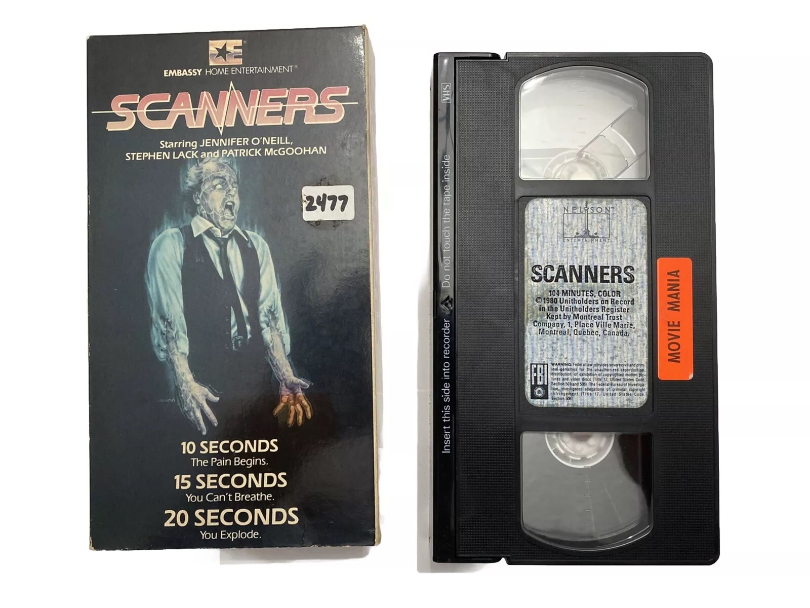 RARE FIND! Scanners VHS Tape, 1980, Horror, Thriller, HTF, Vintage ...