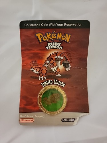 Limited Collector Coin Pokemon Ruby Version Nintendo Gameboy 2003 | eBay