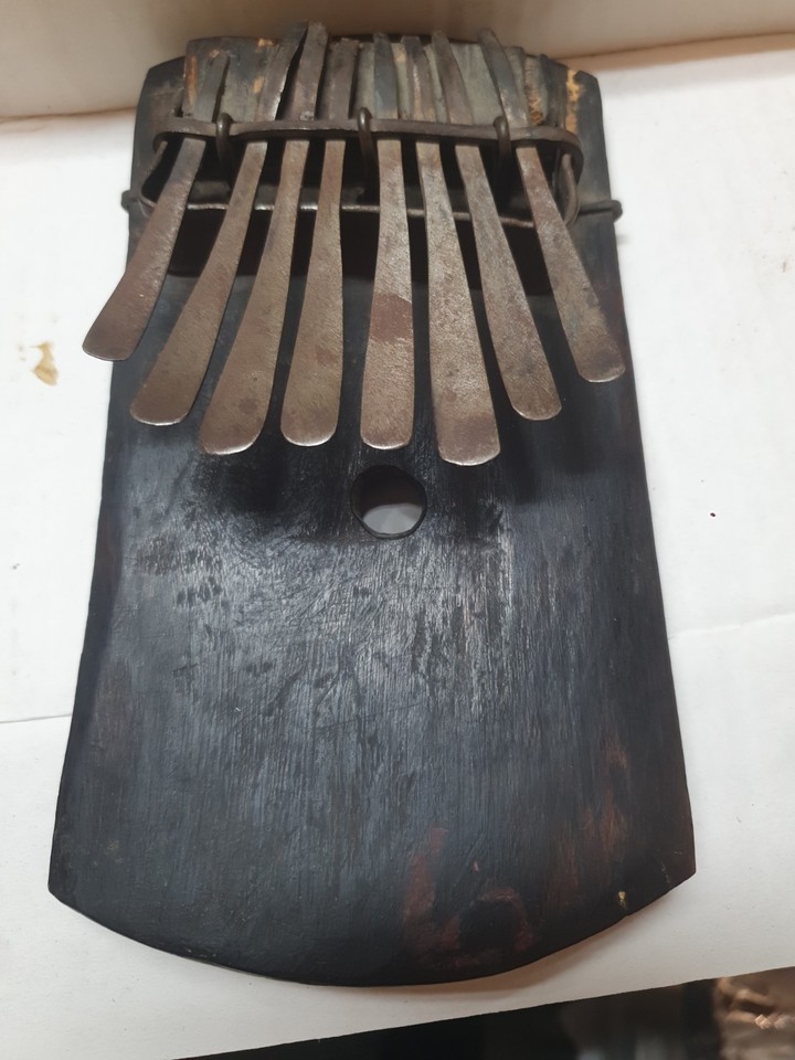 Vintage African Kalimba / Mbira – Handmade Thumb Piano – 9 Metal Keys ...