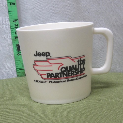 JEEP XJ Cherokee plastic mug Renault vtg cup '79 American Motors ...