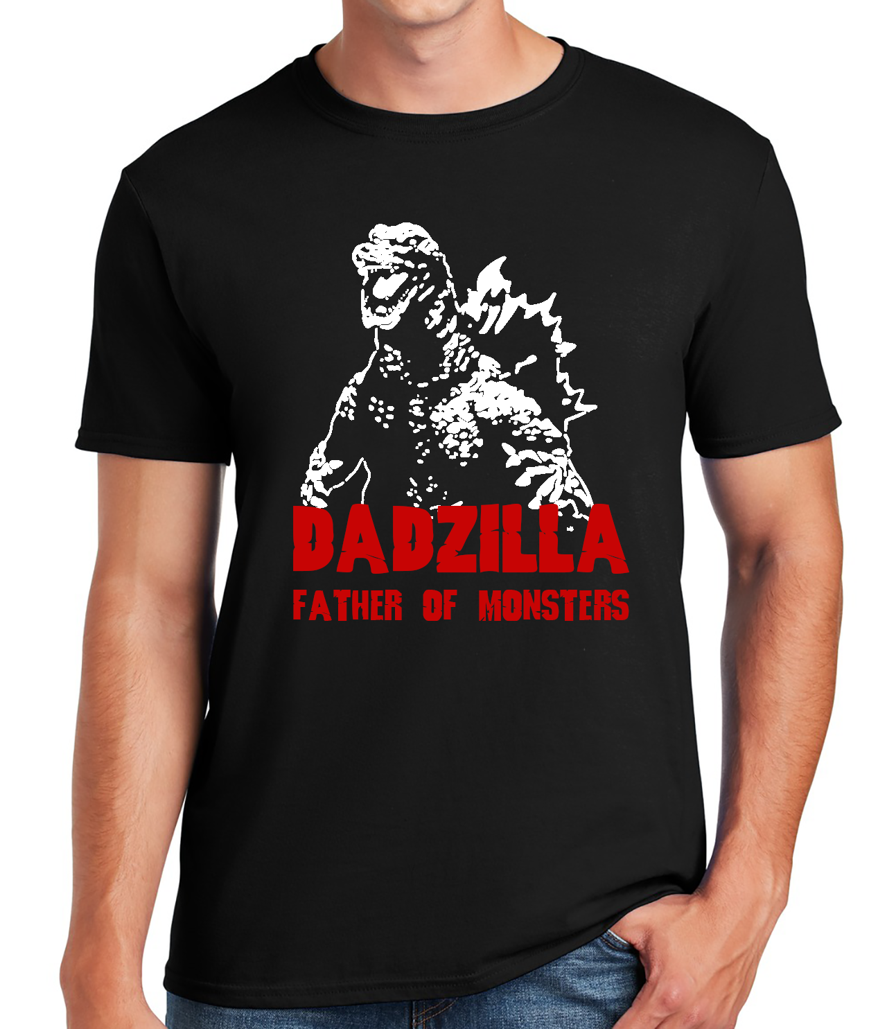 NEW Dadzilla Father of Monsters Godzilla Gildan Soft T-Shirt Dads | eBay
