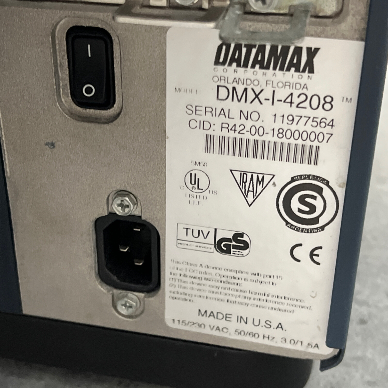 Datamax I-Class DMX-I-4208 4208 Thermal Label Printer | eBay