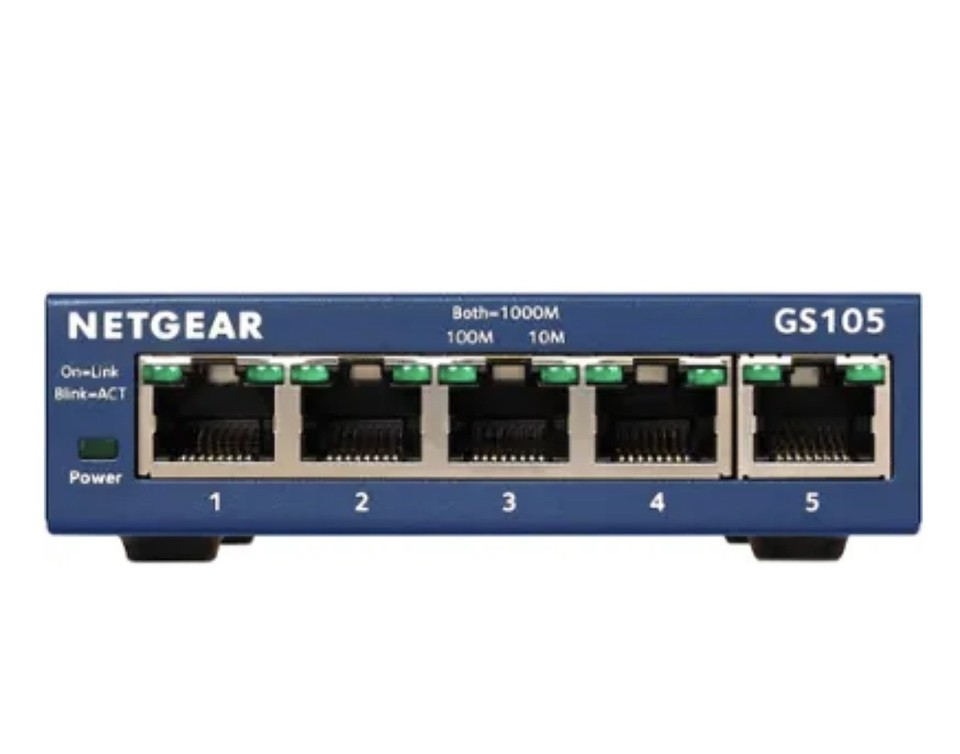 NETGEAR - 5-Port 10/100/1000 Gigabit Ethernet Unmanaged Switch - Blue ...