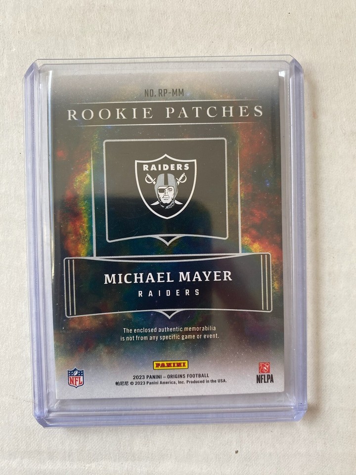 2023 Origins Michael Mayer PATCH Rookie Card #d /25 RC LAS VEGAS ...