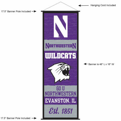 Northwestern University Wildcats Room Banner Poster Art Canvas | eBay