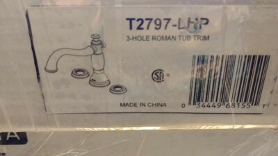 Delta T2797-LHP Cassidy Deck Mounted Roman Tub Filler Trim - - Chrome ...