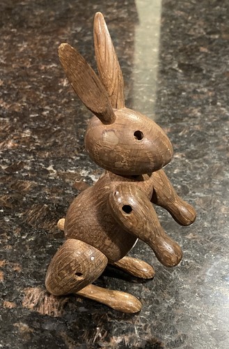 Vintage Articulated Danish Movable Wooden Rabbit By Kay Bojesen, 1957 ...