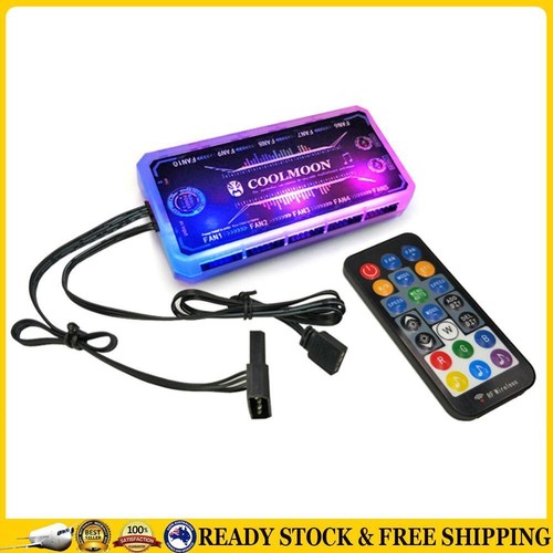 RGB Fan Controller 12cm Remote Control Computer Case PC Cooling Chassis ...