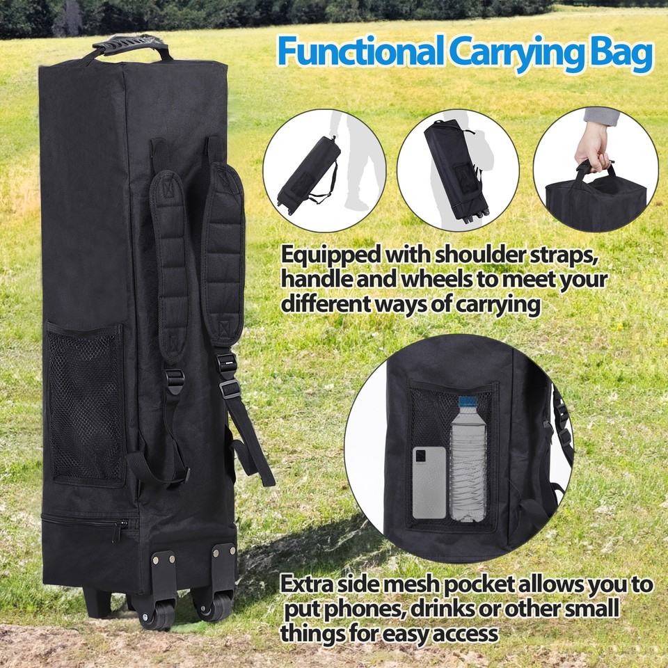 Outdoor Pop Up Canopy Beach Camping Canopy with 1 Sun Wall Backpack Bag ...