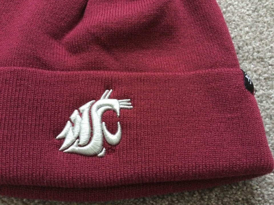 47 Brand Washington State wsu beanie knit hat cap Wazzu red crimson ...