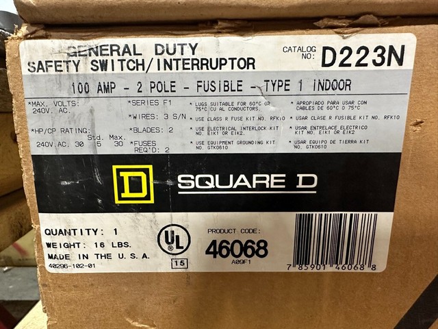 Square D D223N Industrial Control System for sale online | eBay