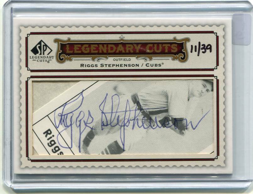 2009 SP Legendary Cuts - RIGGS STEPHENSON - Cut Signature Autograph | eBay