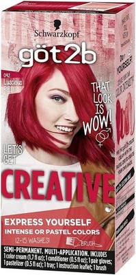 Schwarzkopf Got2b Creative Semi-Permanent Hair Color, 092 Luscious Red ...