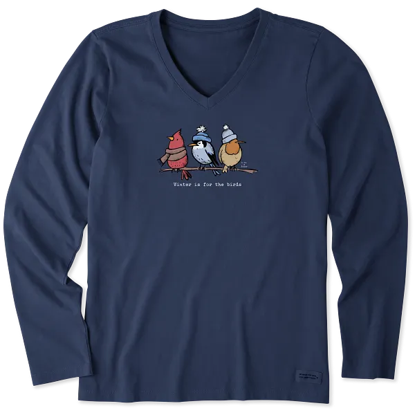 Life is Good. Women's Shady Winter is for the Birds Long Sleeve Crusher ...