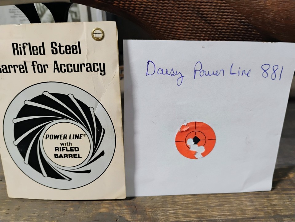 Vintage Daisy Powerline 881 Rifled Barr. Resealed ,sighted in, shoots ...