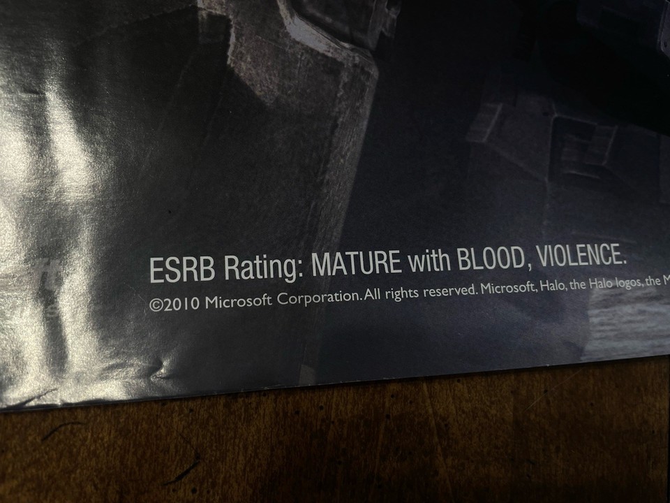 2010 Halo Reach Limited Edition Poster Xbox 360 Bungie Microsoft Game ...