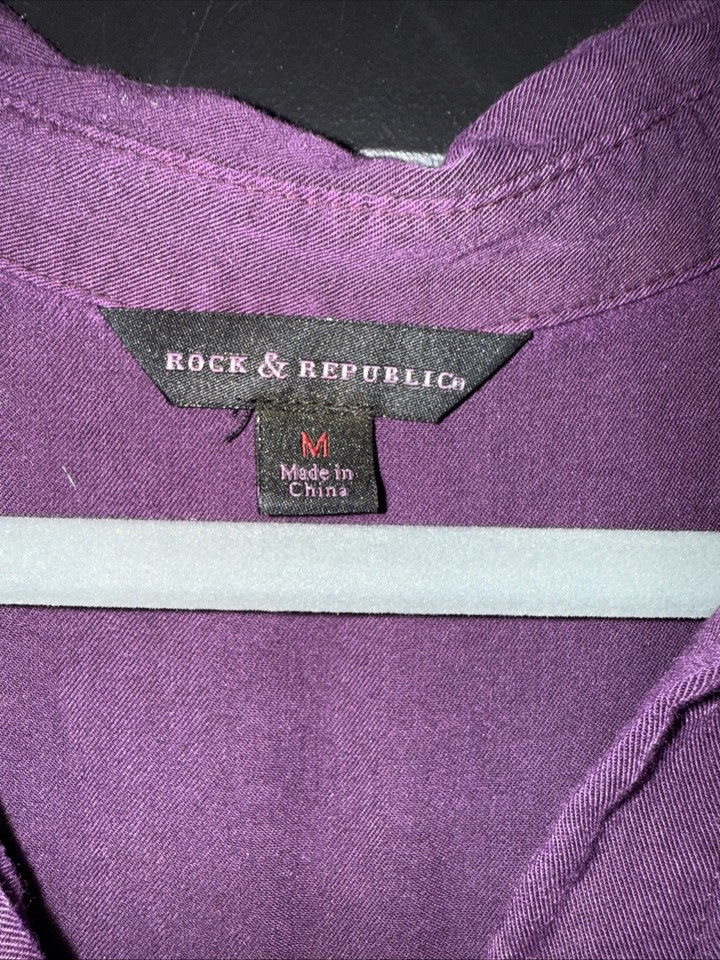 Rock and republic button-down long sleeve women’s shirt | eBay