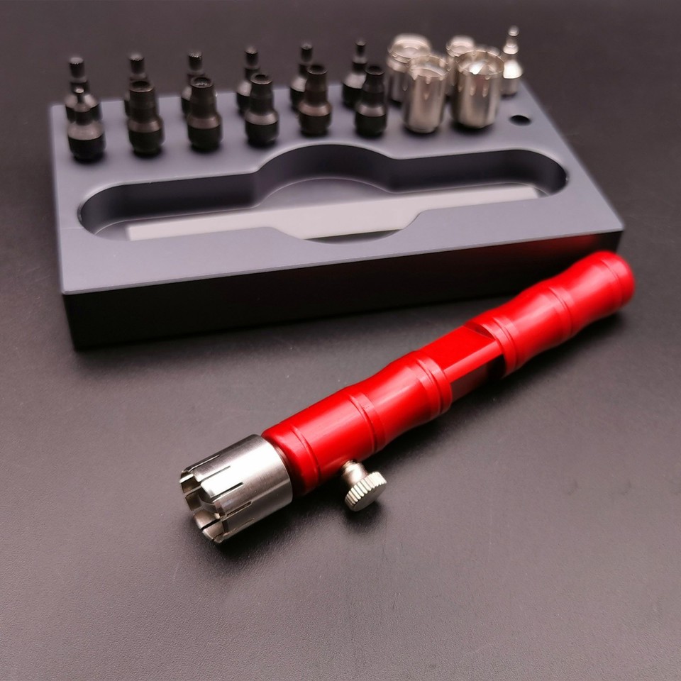 18-Nozzle Assorted Watch Crown Tube Tool Chronograph Pusher Battery ...