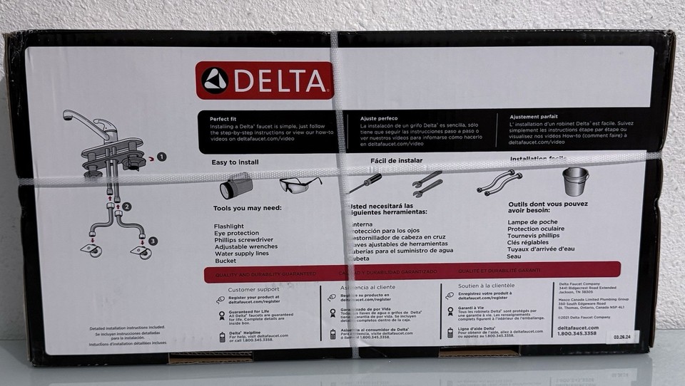 Delta Foundations Single Handle Kitchen Faucet 10900LF Chrome | eBay