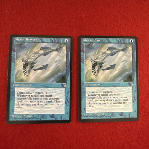Magic The Gathering Mystic Remora Card MTG LOT Of Two Ice Age NM/MINT ...