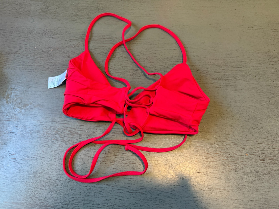 NEW red L SPACE swimsuit bikini top size large | eBay