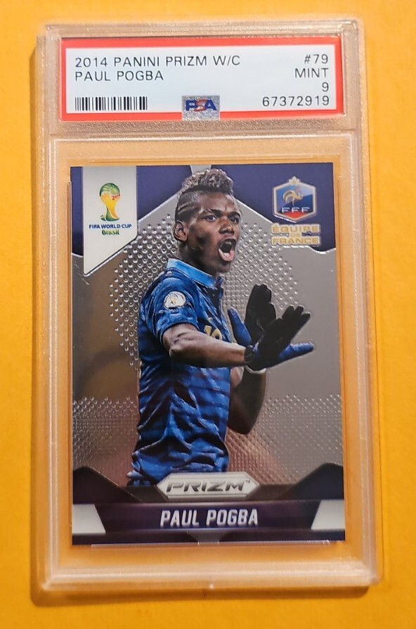 2014 Panini Prizm World Cup Paul Pogba Card # 79 PSA 9 France Juventus ...