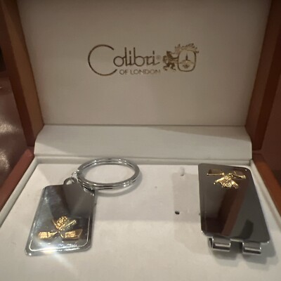 Colibri golfers money clip and Key Chain Silver&Gold Metal Never London ...