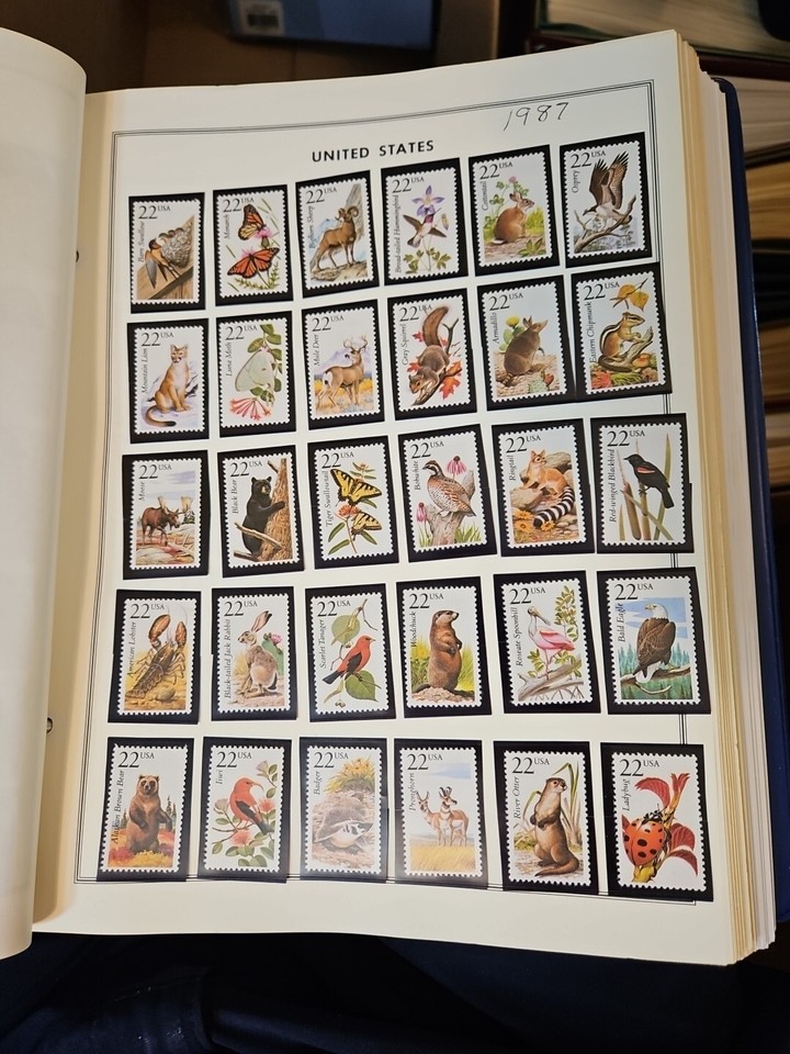 Over 350 Stamps United States Liberty Stamp Album Collection 3E46 | eBay