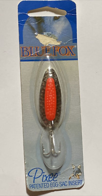 Blue Fox Pixee 1/4 oz Nickel Plated/Flo. Orange Insert | eBay