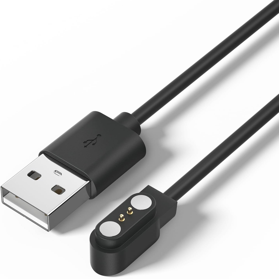 2 Pin Magnetic Charger for Smart Watch, 1M USB Cable for Yamay SW023 ...