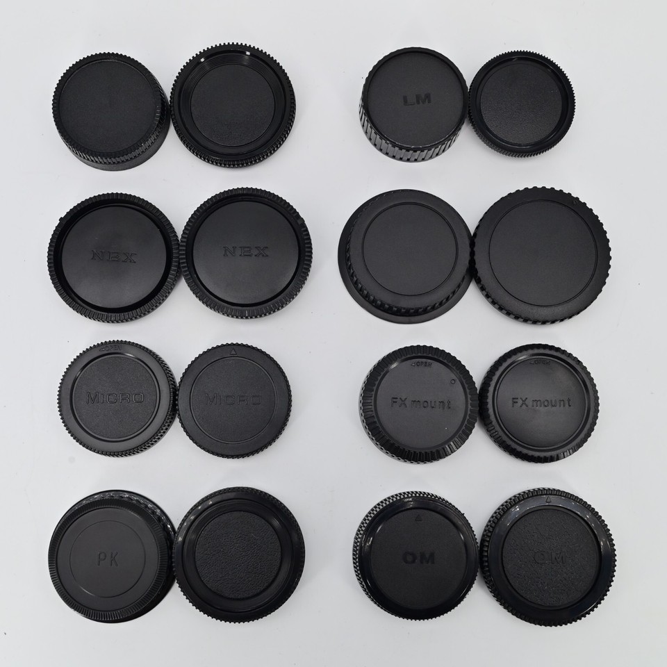 Rear Lens Cap Cover - Body Cap Cover - F EF EFS OM M43 MFT LM OM NEX E ...