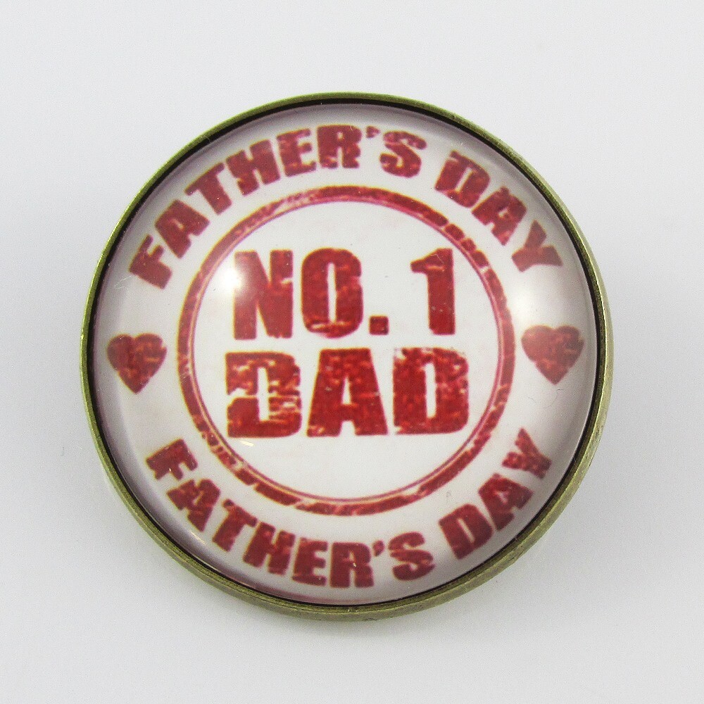Father's Day No. 1 Dad Pin Badge Antique Bronze 25mm | eBay Australia