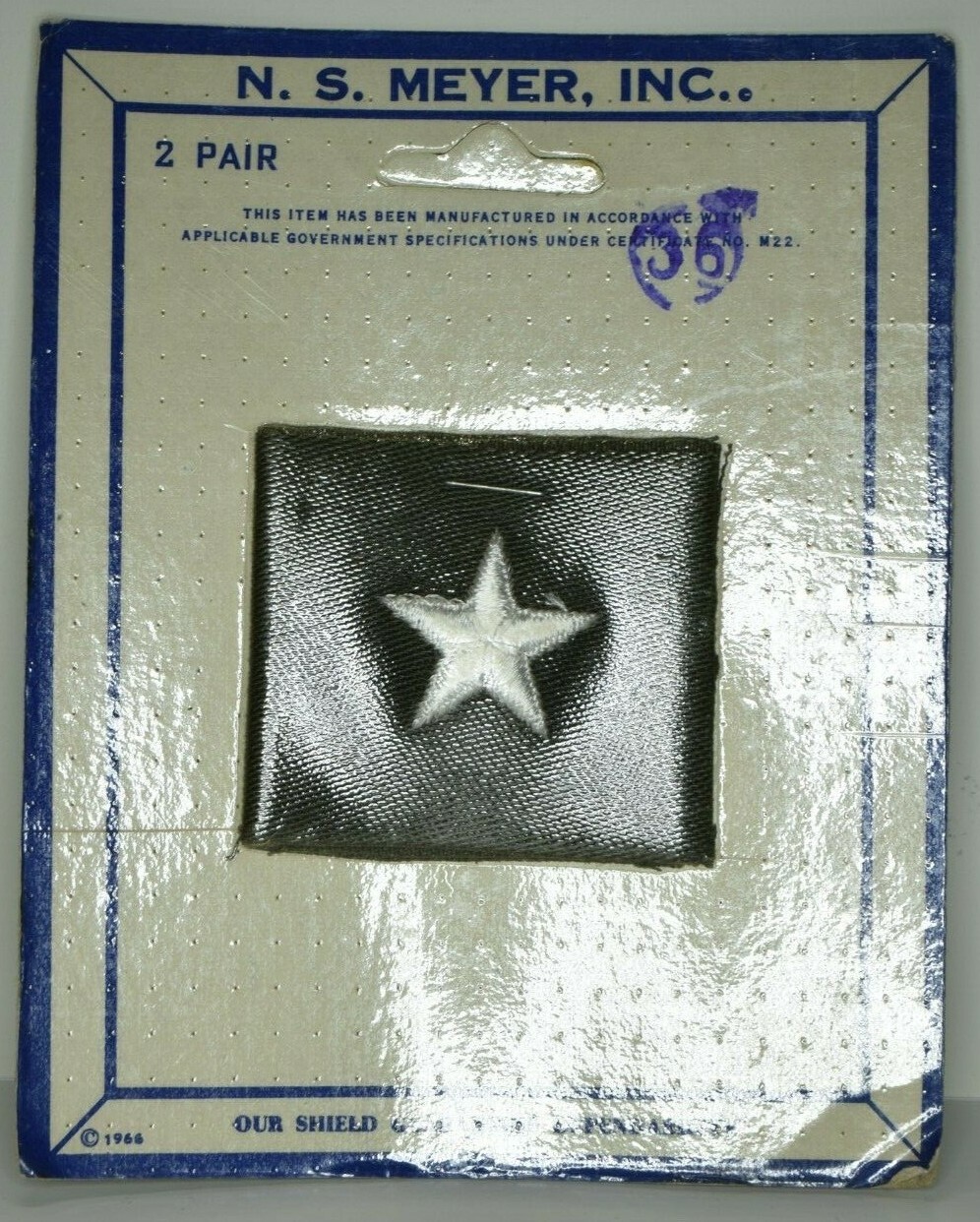 Authentic UNUSED 1960s 1 Star Brigadier General Rank Insignia US Army ...