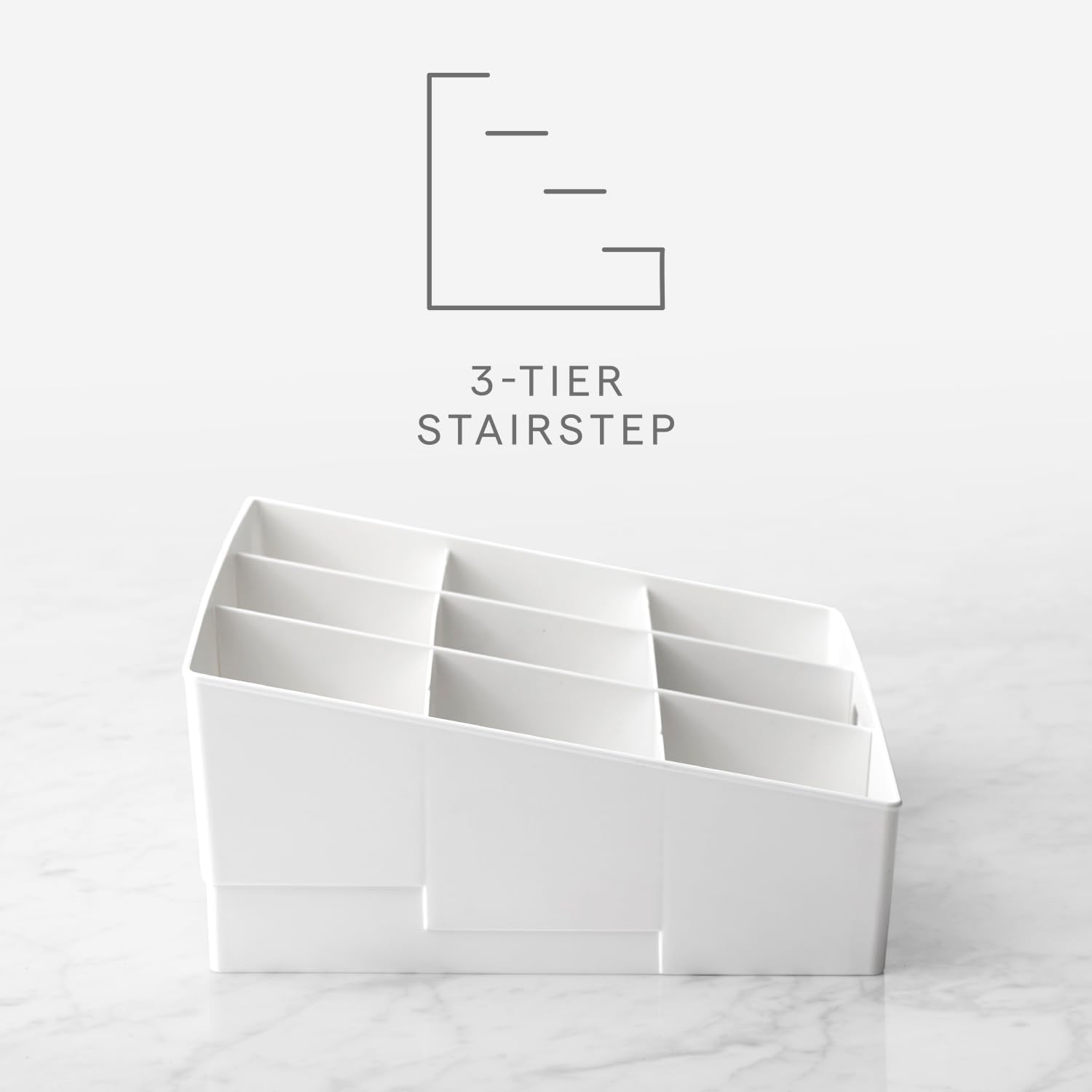 3 Shelfbin Tiered Packet & Snack Bin Organizer for Kitchen Cabinet ...