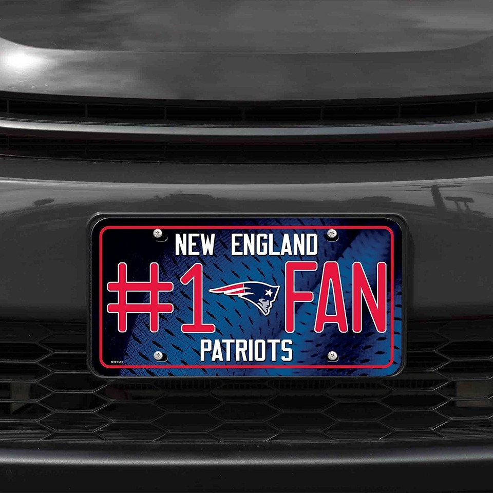 New England Patriots #1 Fan Metal Tag License Plate Novelty 12x6 Inch ...