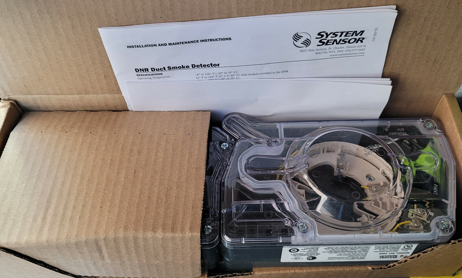 SYSTEM SENSOR DNR Intelligent Duct Smoke Detector Housing | eBay