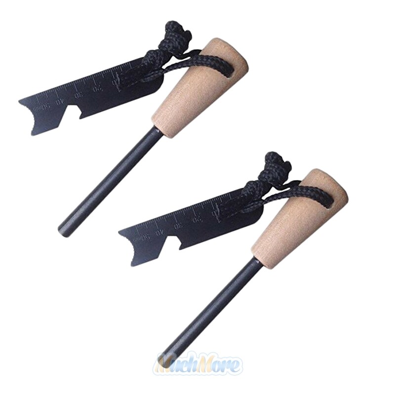 10X Fire Starter Flint & Steel Striker Bushcraft, Emergency Waterproof ...