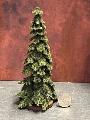 Dollhouse Miniature Spruce Tree Green 1:12 scale 6 inch tall F144 ...