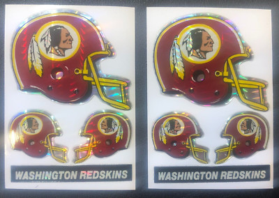 (6)x Washington Redskins Vintage NFL Football Helmet Logo Hologram Card ...
