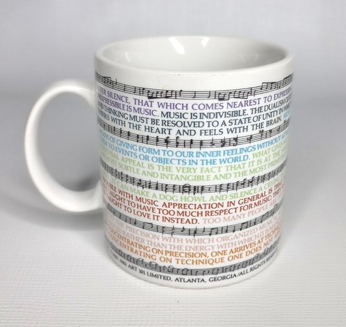 Kenneth Grooms The Toscany Collection Music Quotes Ceramic Coffee Mug ...