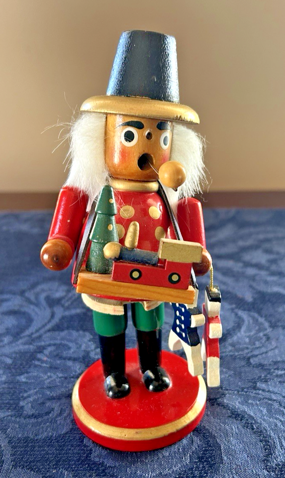 German Incense Smoker Rauchermann Wooden Christmas Soldier w/ Tray of ...